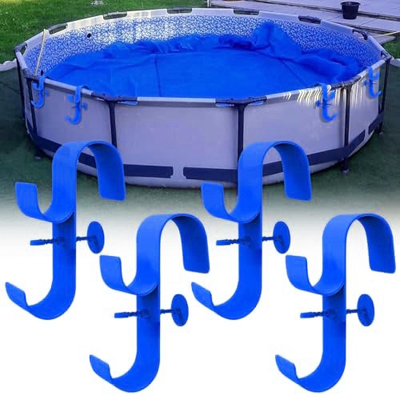 4 PCS Adjustable Poolside Pool Leaf Skimmer Net Holder Above Ground ...