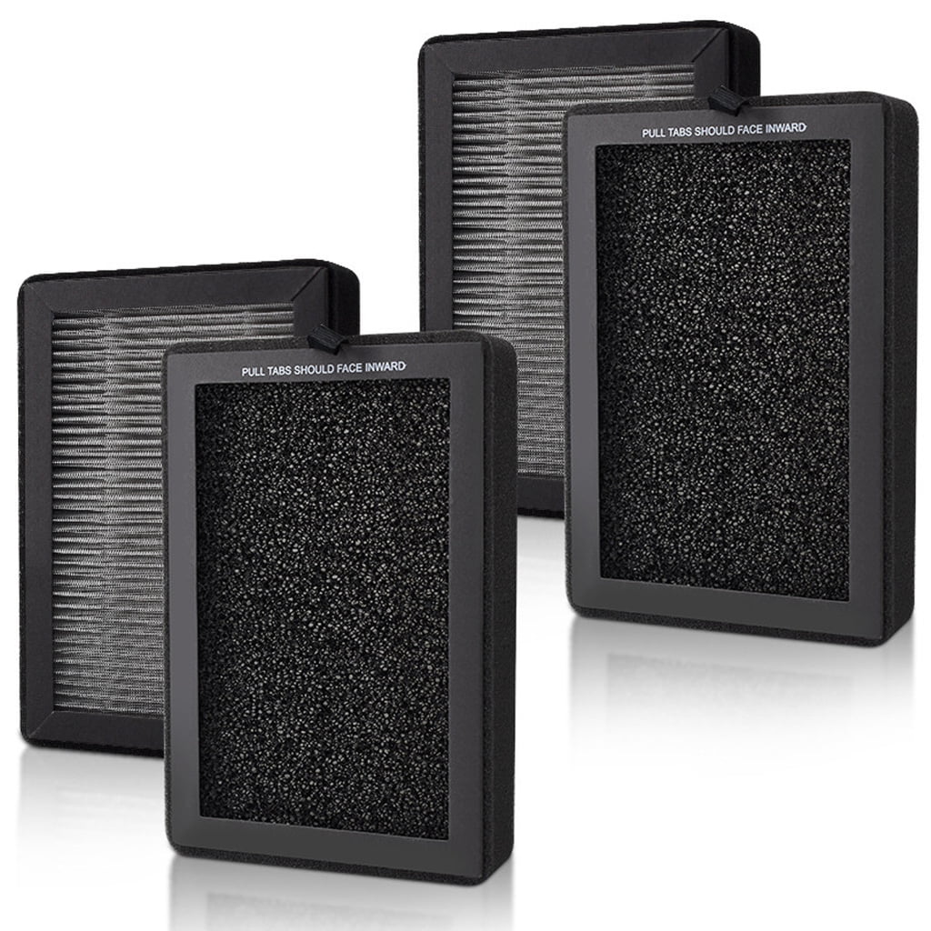 HPDDIN HEPA Air Purifier Filters, 4-Pack, Removes Particles and ...