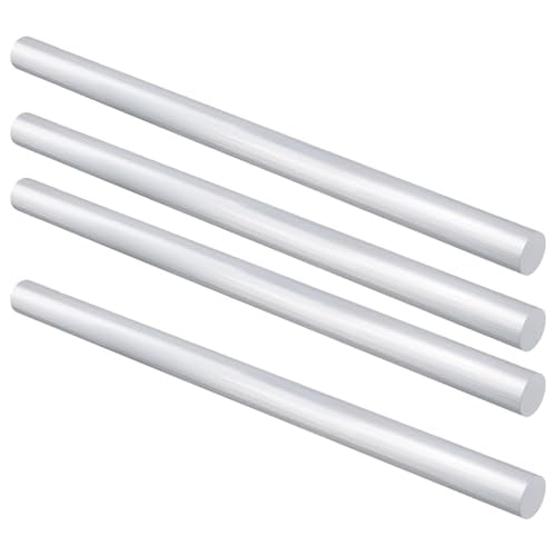 4 PCS Aluminum Round Rod, 1 x 17 Inch Soild Metal Bar Stock for DIY ...
