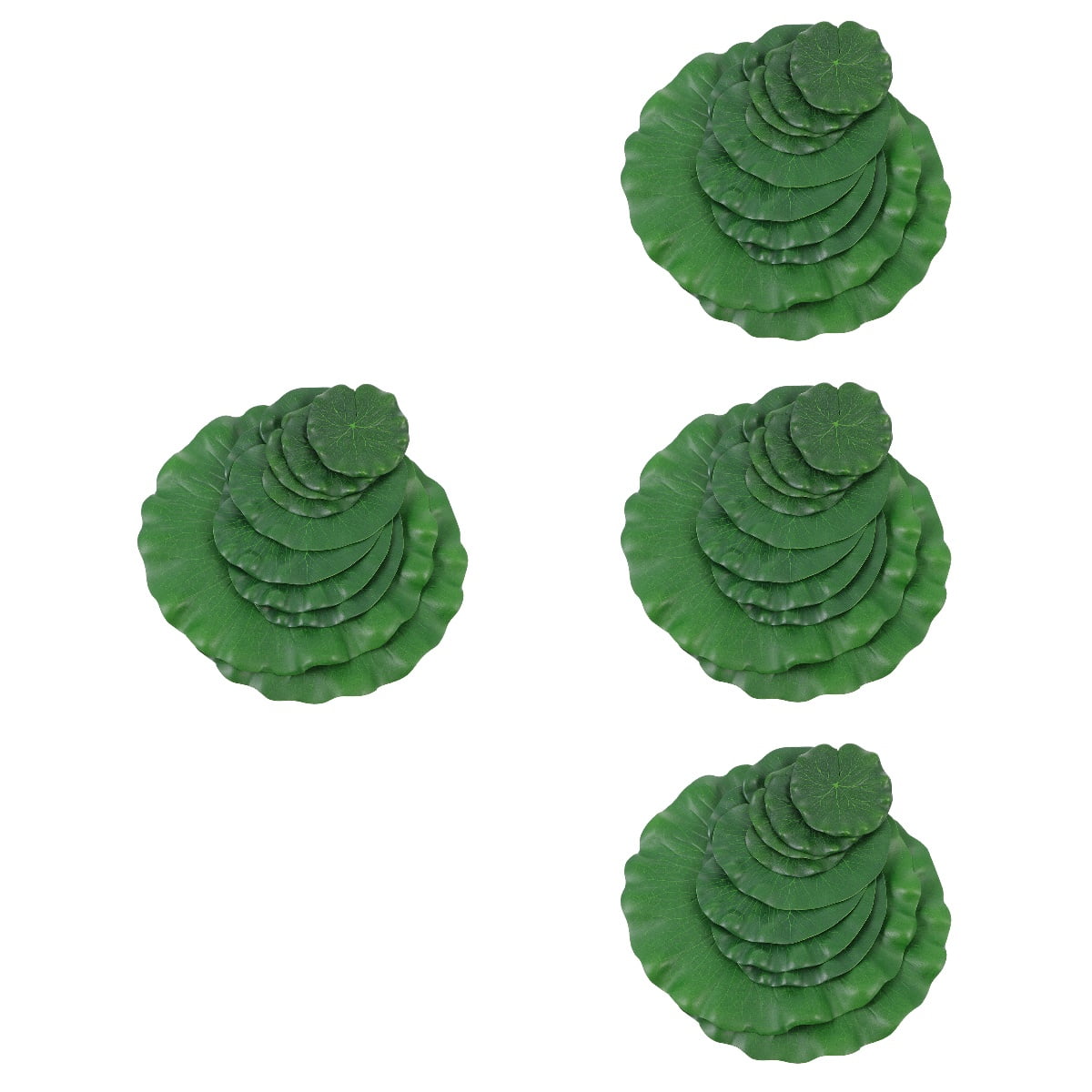 4 PCS Aquatic Pond Plants Simulated Lotus Leaf Fish Pond Decor 20x20cm ...