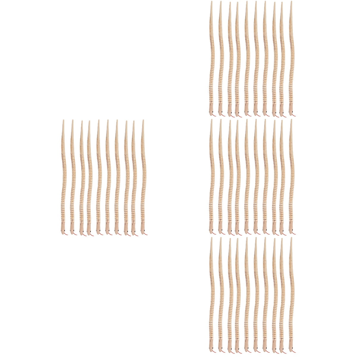 4 PCS Articulated Toys Fillers Wooden Fake Snake Fake Snake Toy Child ...