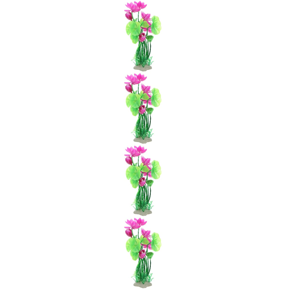 4 PCS Artificial Water Plants Aquarium Lotus Flower Fish Tank ...