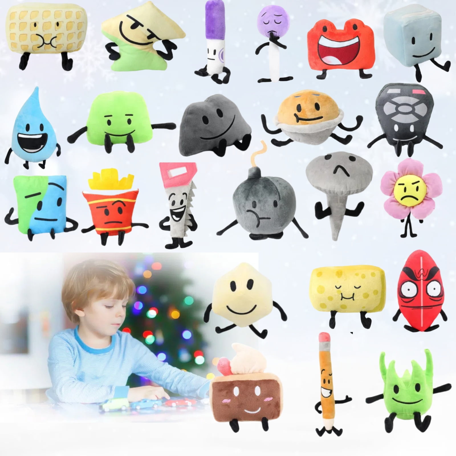 4 PCS Battle for Dream Island: BFDI Plushies - Ruby Soft Stuffed Plush ...