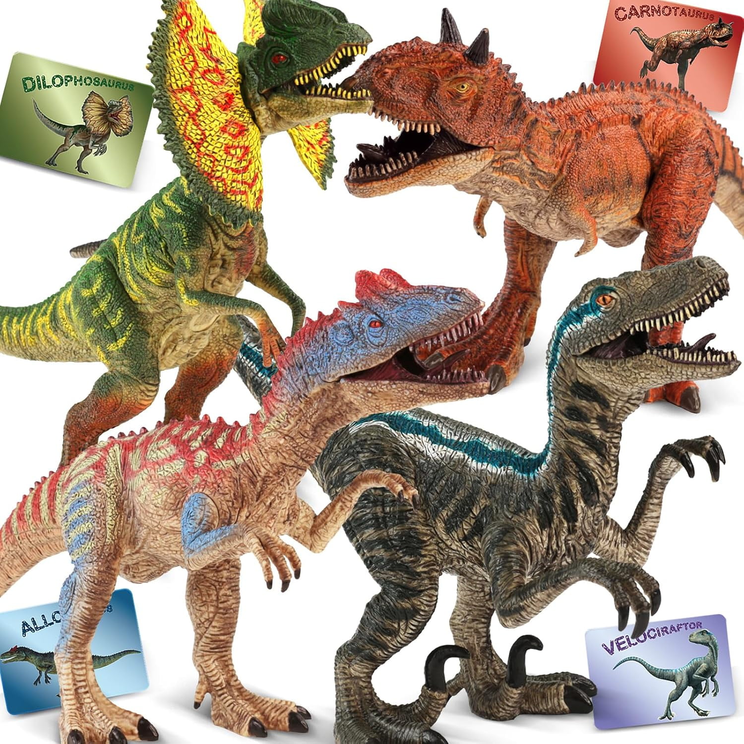 4 PCS Big Dinosaur Toys for Kids 3-5 Realistic Dinosaur Figures with ...