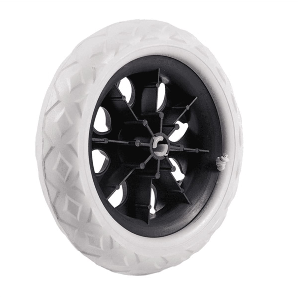 4 PCS Black White Plastic Core Foam Cartwheel Casters - Walmart.com