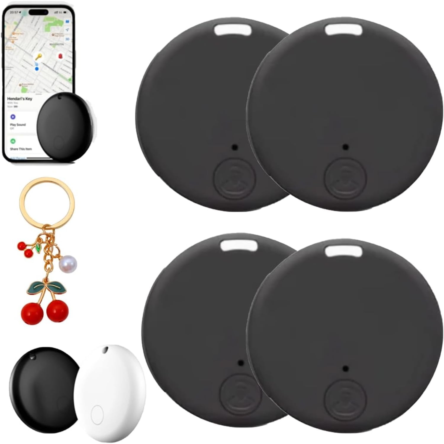 4 PCS Bluetooth Tracker, Mini GPS Tracker for Vehicles, Mini Worldwide ...
