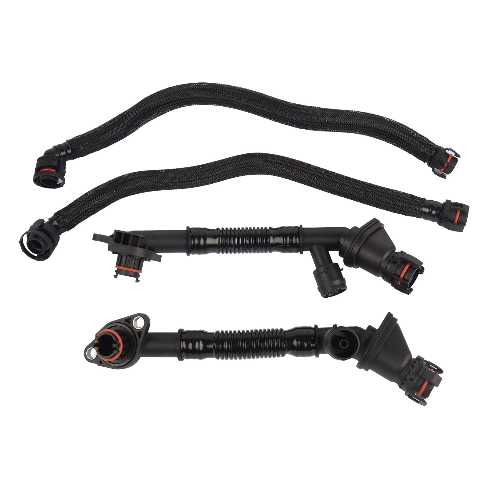 4 PCS Breather Hoses Crankcase Vent Pipe for BMW 550i 650i 750i F07 F10 ...
