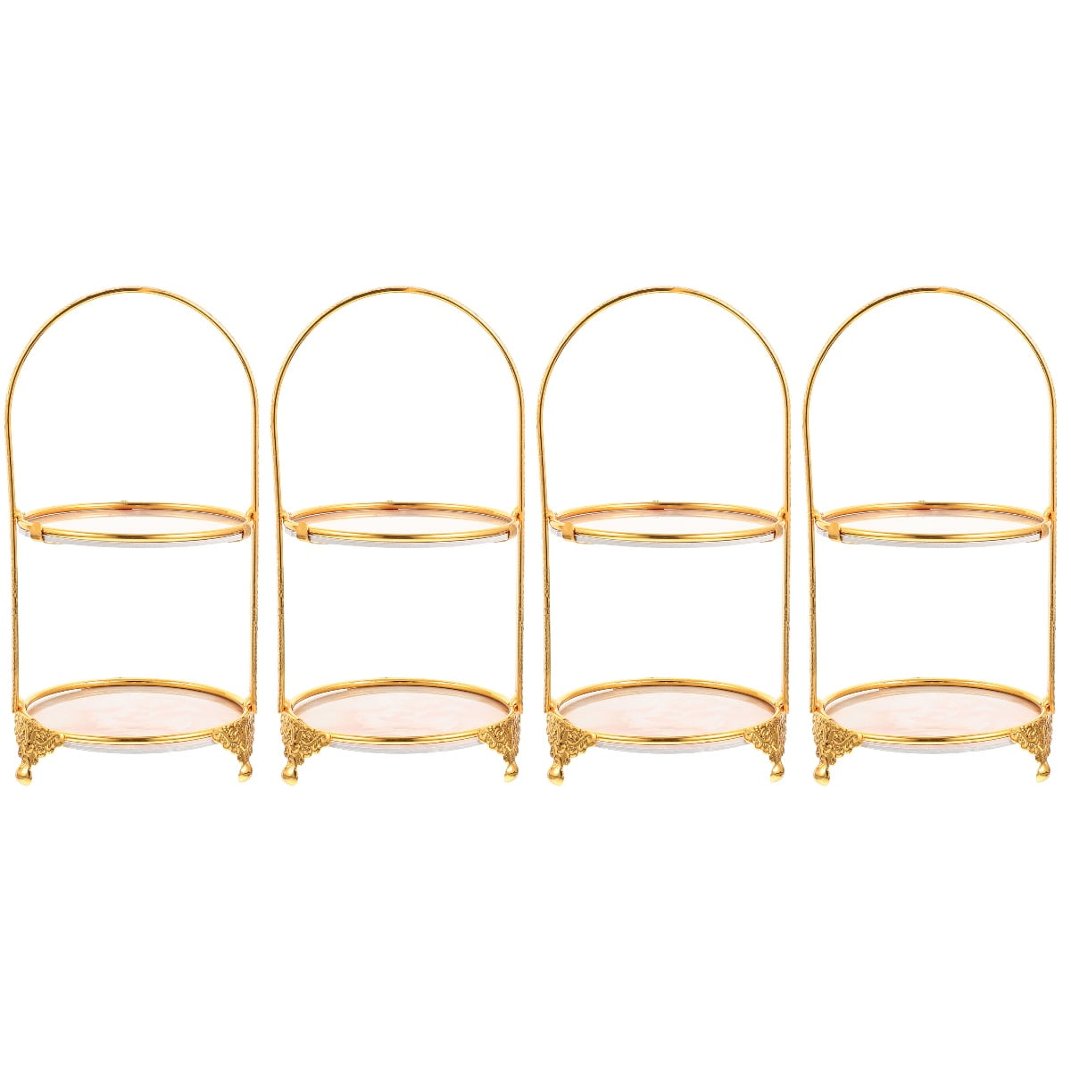 4 PCS Cake Stand Dessert Display Shelf Ornament Tiered Serving Tray ...