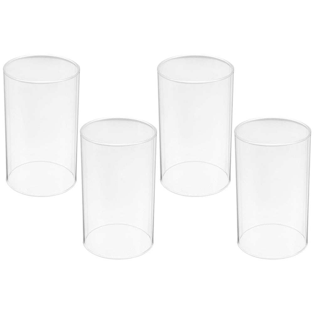 4 PCS Candle Shade Decor Simple Candle Cups Glass Lamp Shade Glass ...