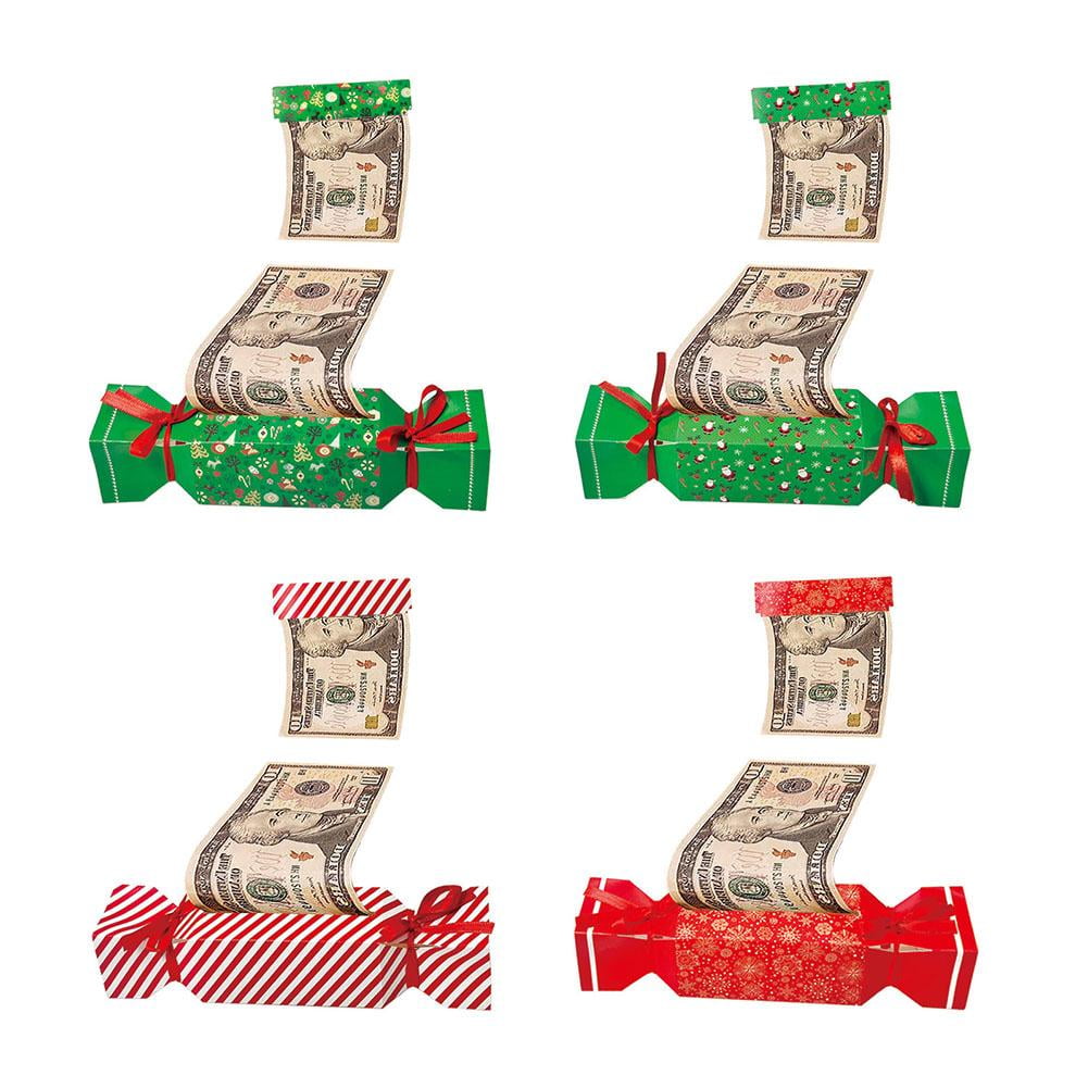 4 PCS Candy-Shape Christmas Surprise Money Pull Pouch, Surprise Pull ...