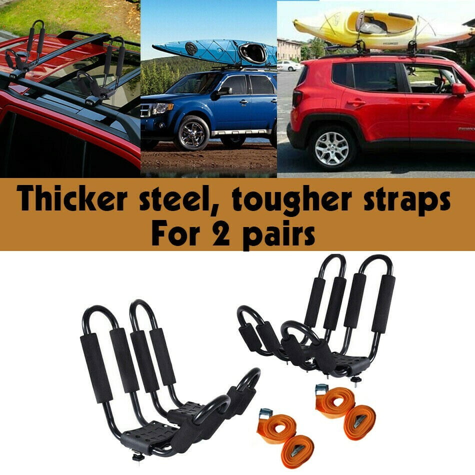 4 PCS Canoe Boat Kayak Roof Rack Car SUV Truck Top Mount Carrier J ...