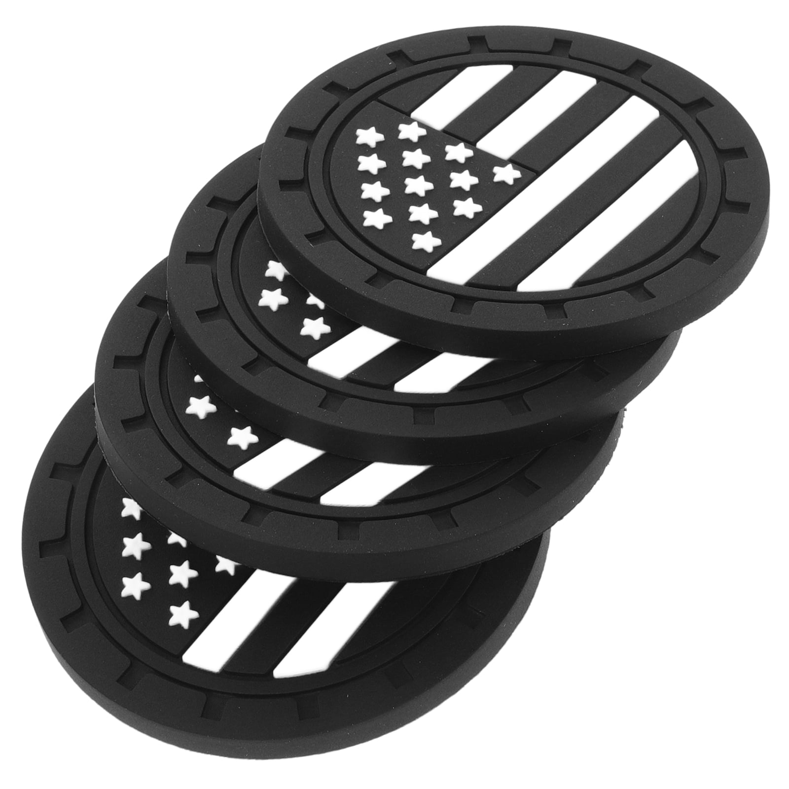 4 PCS Car Coaster American Flag Cup Mats Design Coasters - Walmart.com