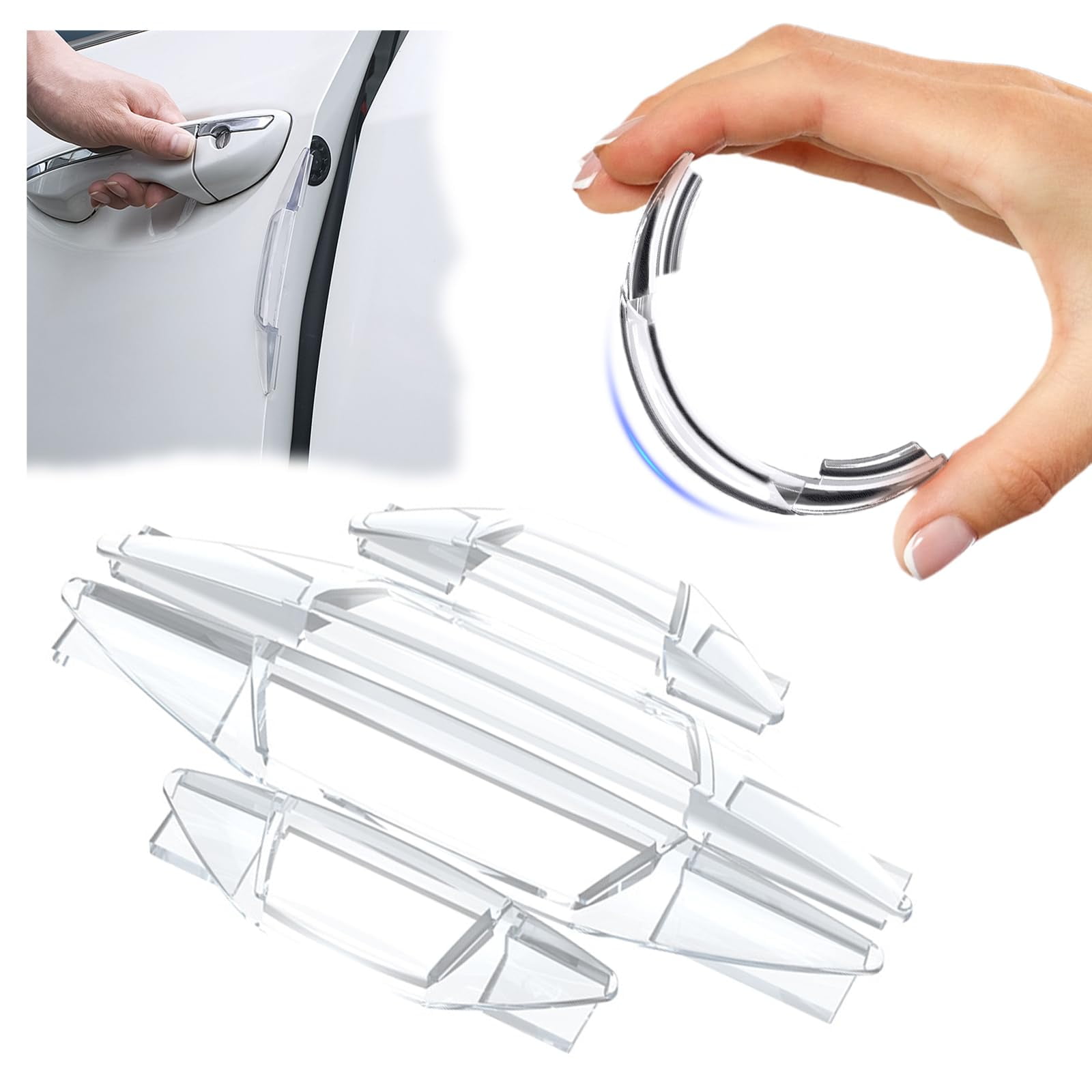 4 PCS Car Door CM31 Edge Guards, Universal Side Strip Bumper for Car ...