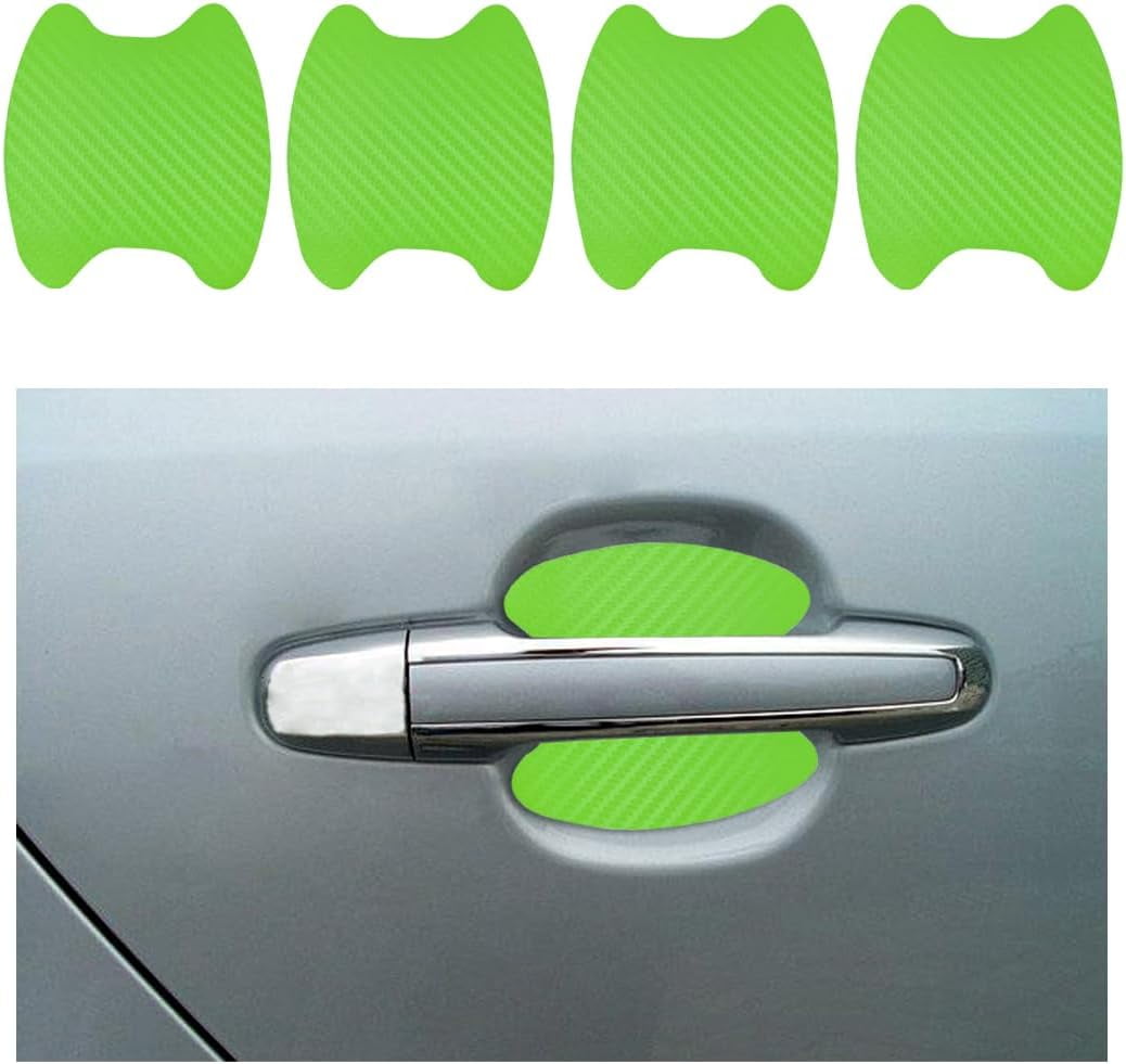 4 PCS Car Door Handle Sticker, Carbon Fiber Texture Auto Door Handle ...