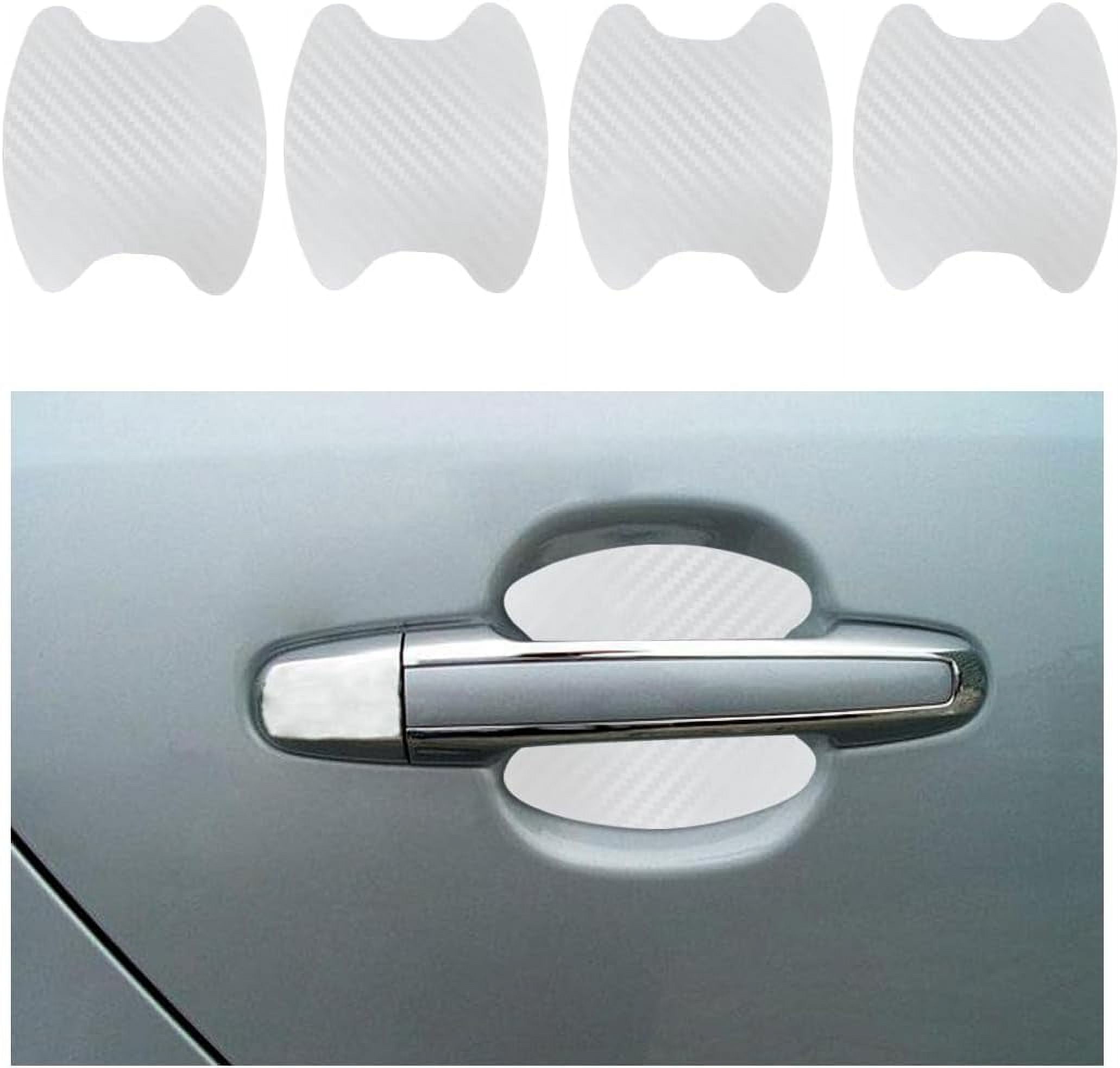 4 PCS Car Door Handle Sticker, Carbon Fiber Texture Auto Door Handle ...