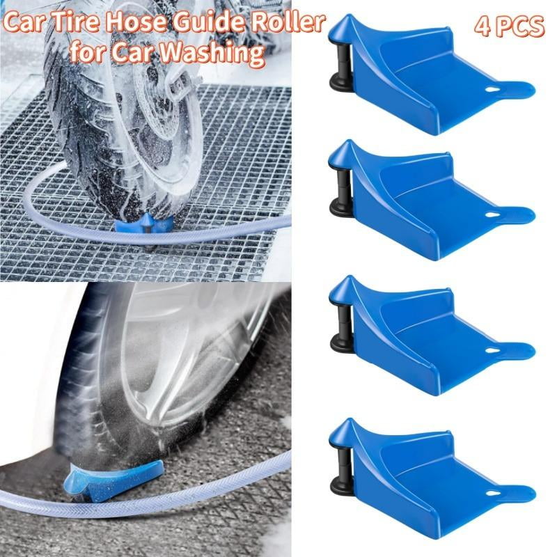 4 PCS Car Hose Guides, Tire Hose Roller for Car Wash, Tire Hose Guide Prevents Pressure Washer ...