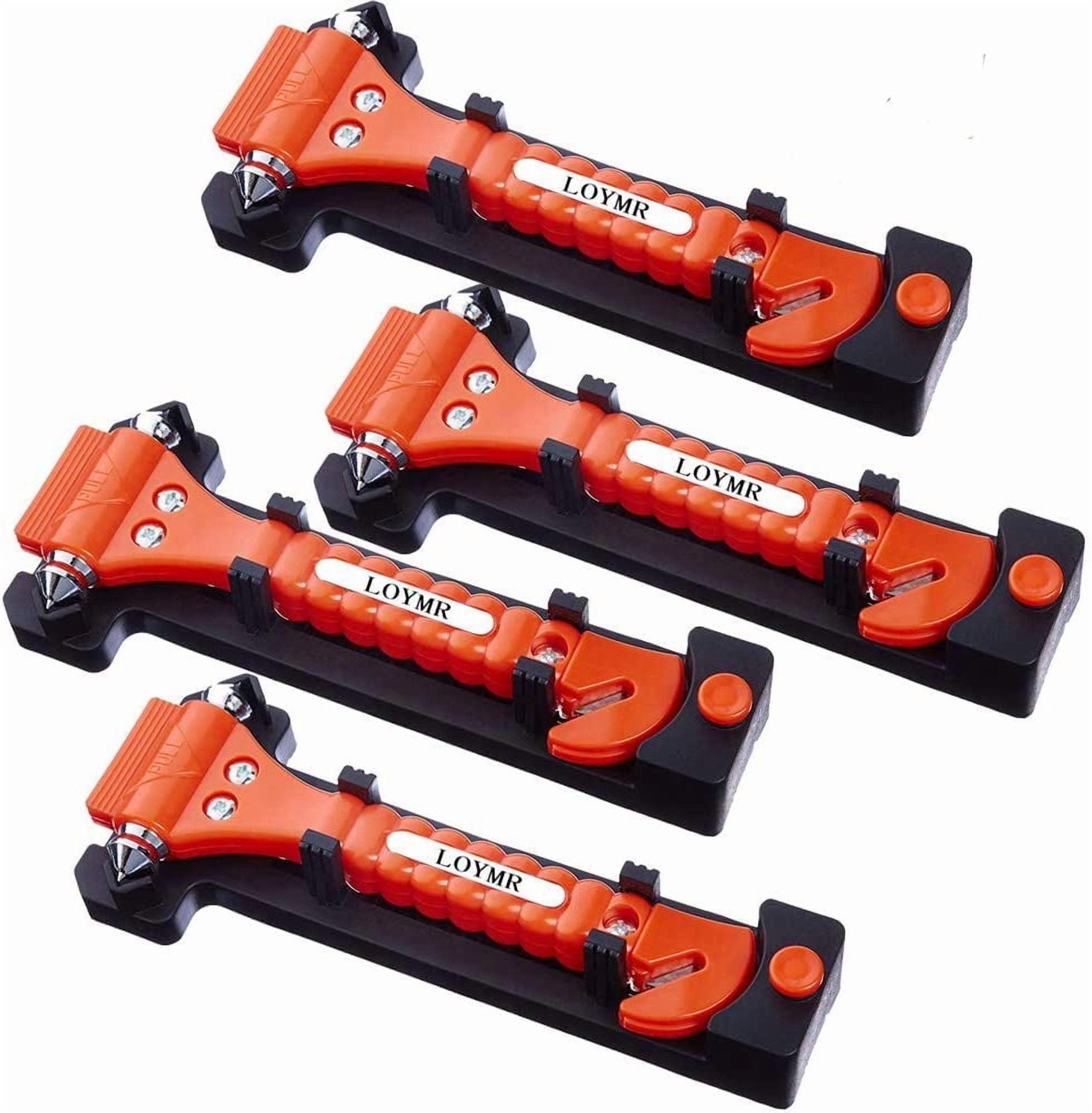 4 PCS Car Safety Hammer,with Car Window Glass Hammer Breaker and Safety ...