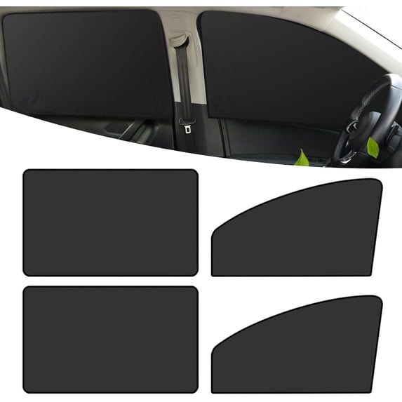 4 PCS Car Side Window Sun Shade Replacement, 33CM x 48CM x 62CM Front ...