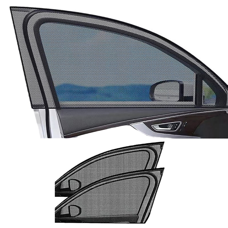 4 PCS Car Window Shades, Stretchy Mesh Front Rear Side Window Sun ...
