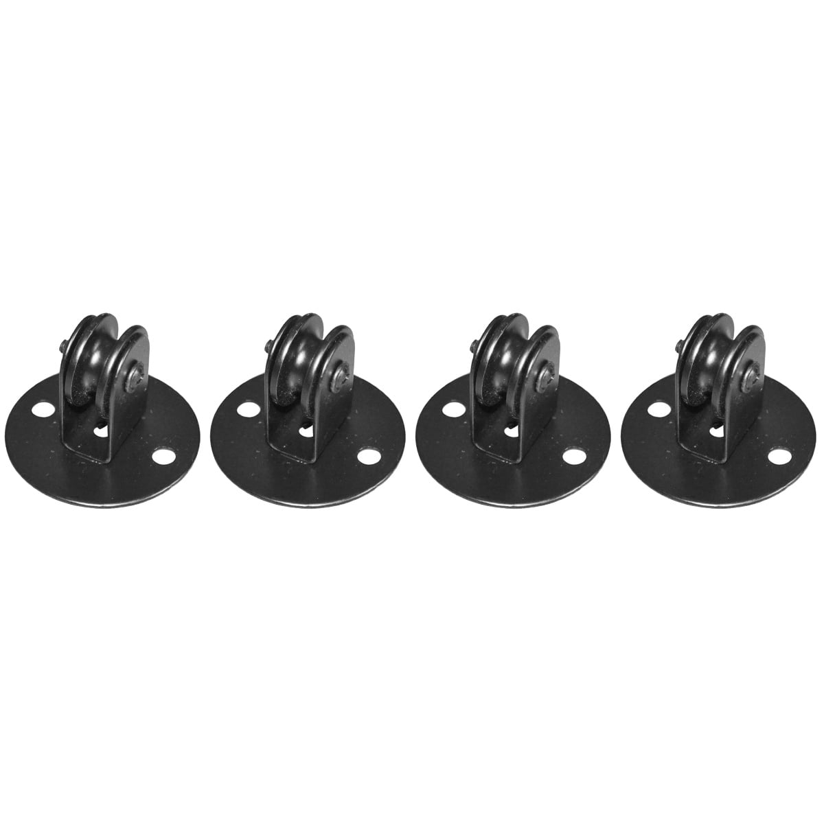 4 PCS Chandelier Pulley Black Wire Exercise Wall Mount Attachments ...