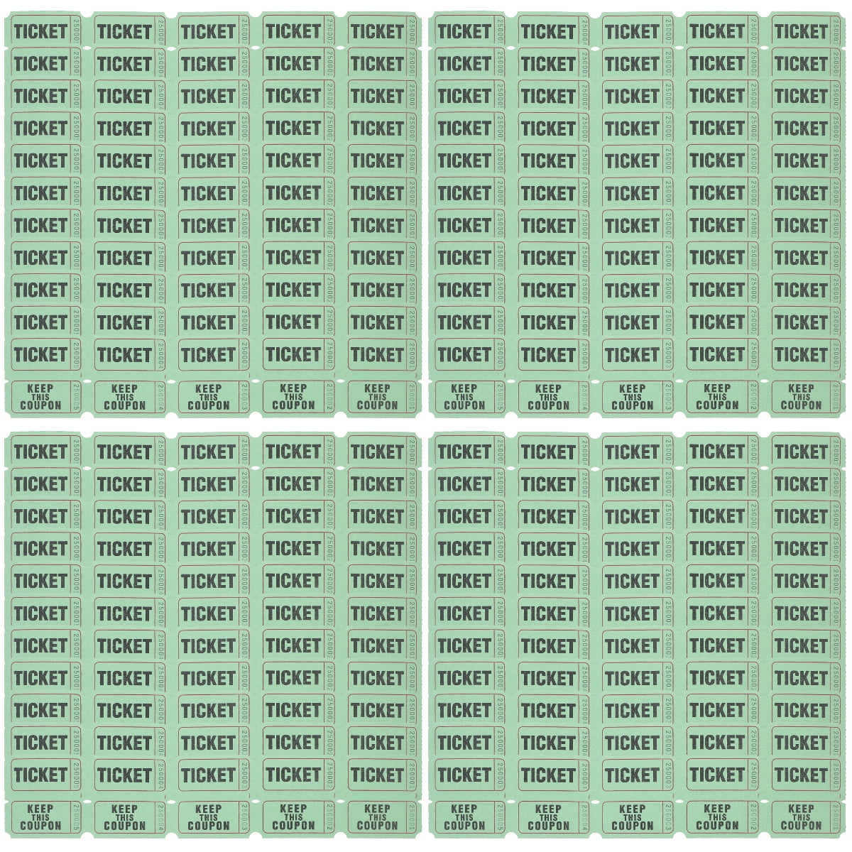 4 PCS Class Rewards Raffle Tickets Carnival Travel - Walmart.com