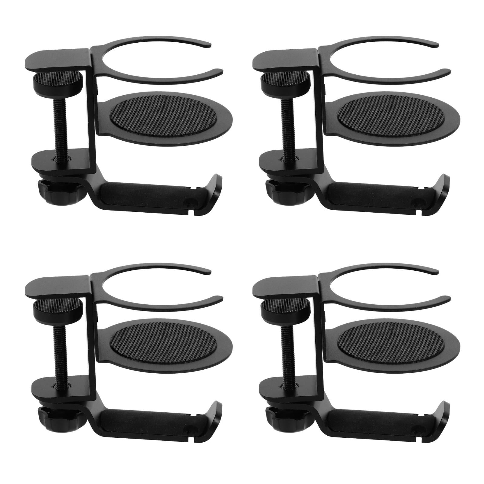 4 PCS Computer Accessories Headphone Hanger Under Desk Cup Holder ...
