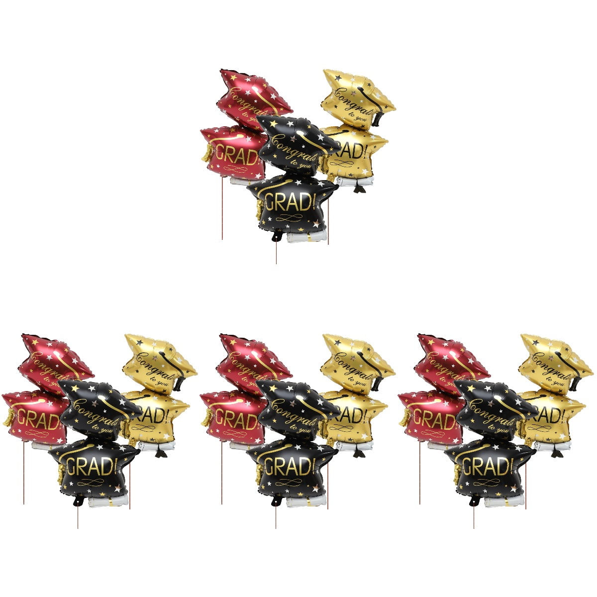 4 PCS Congratulations Balloons 2022 Graduation Cap Party Decoration ...