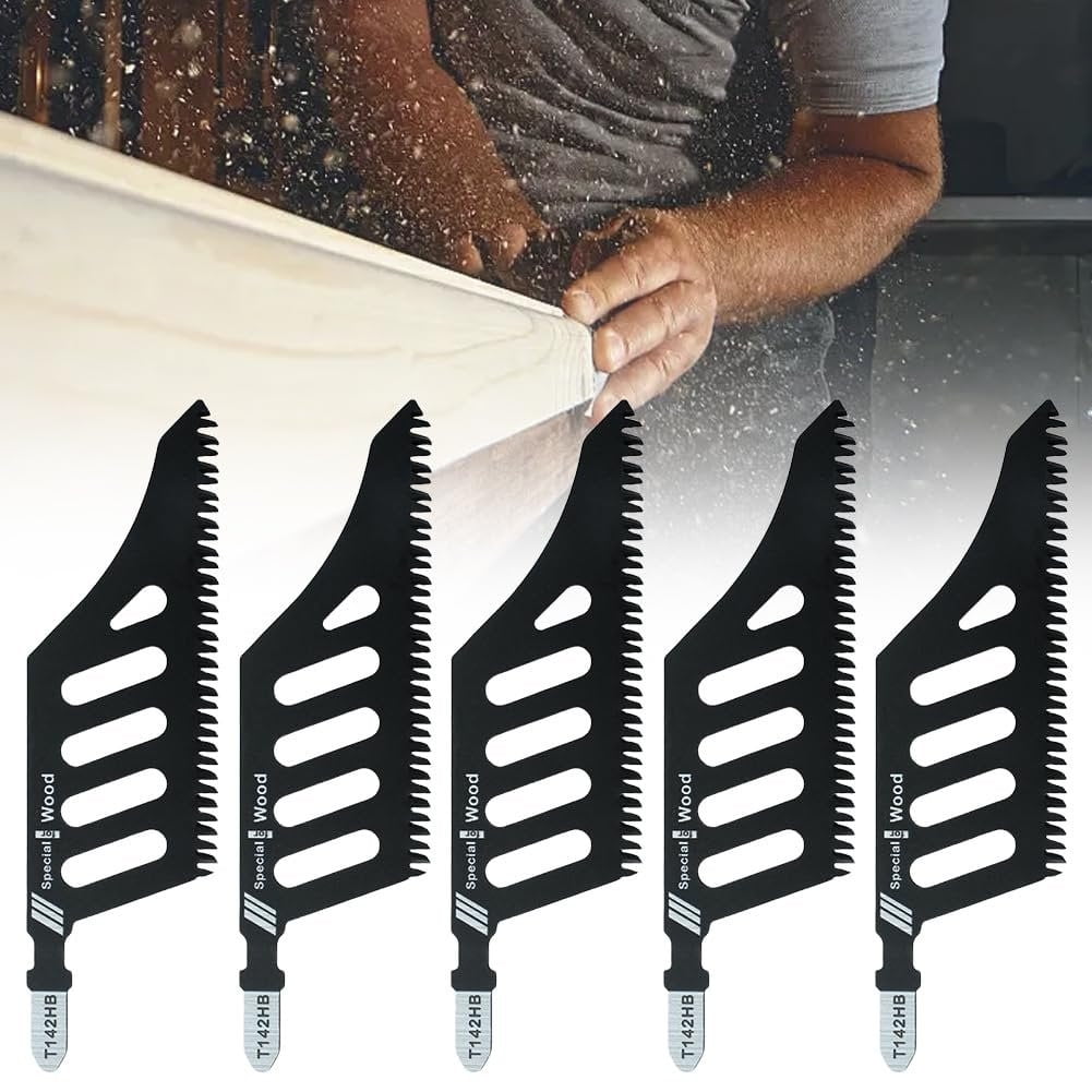 4 PCS Curved Jigsaw Blade for Wood, Special Shape Cutting Blade with ...