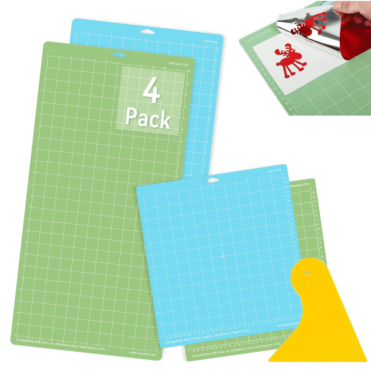 4 PCS Cutting Mat Variety for Cricut Explore Air Series, - Standard ...