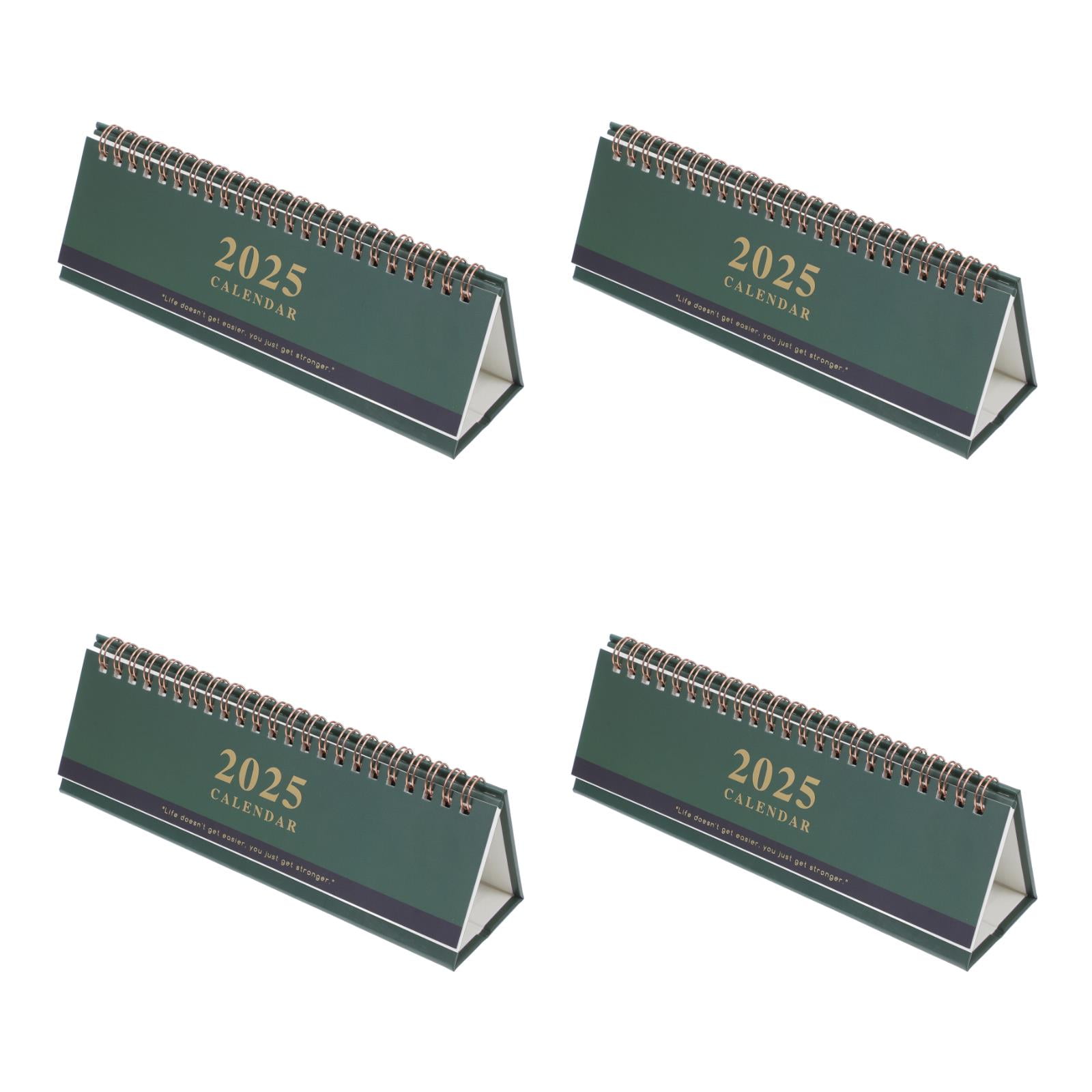 4 PCS Desk Stand up Calendar Desktop Standing Calendars Table Dark ...