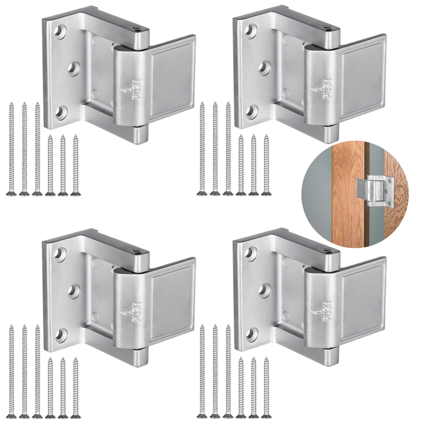 4 PCS Door Security Locks, Door Lock Reinforcer Privacy Door Latch ...