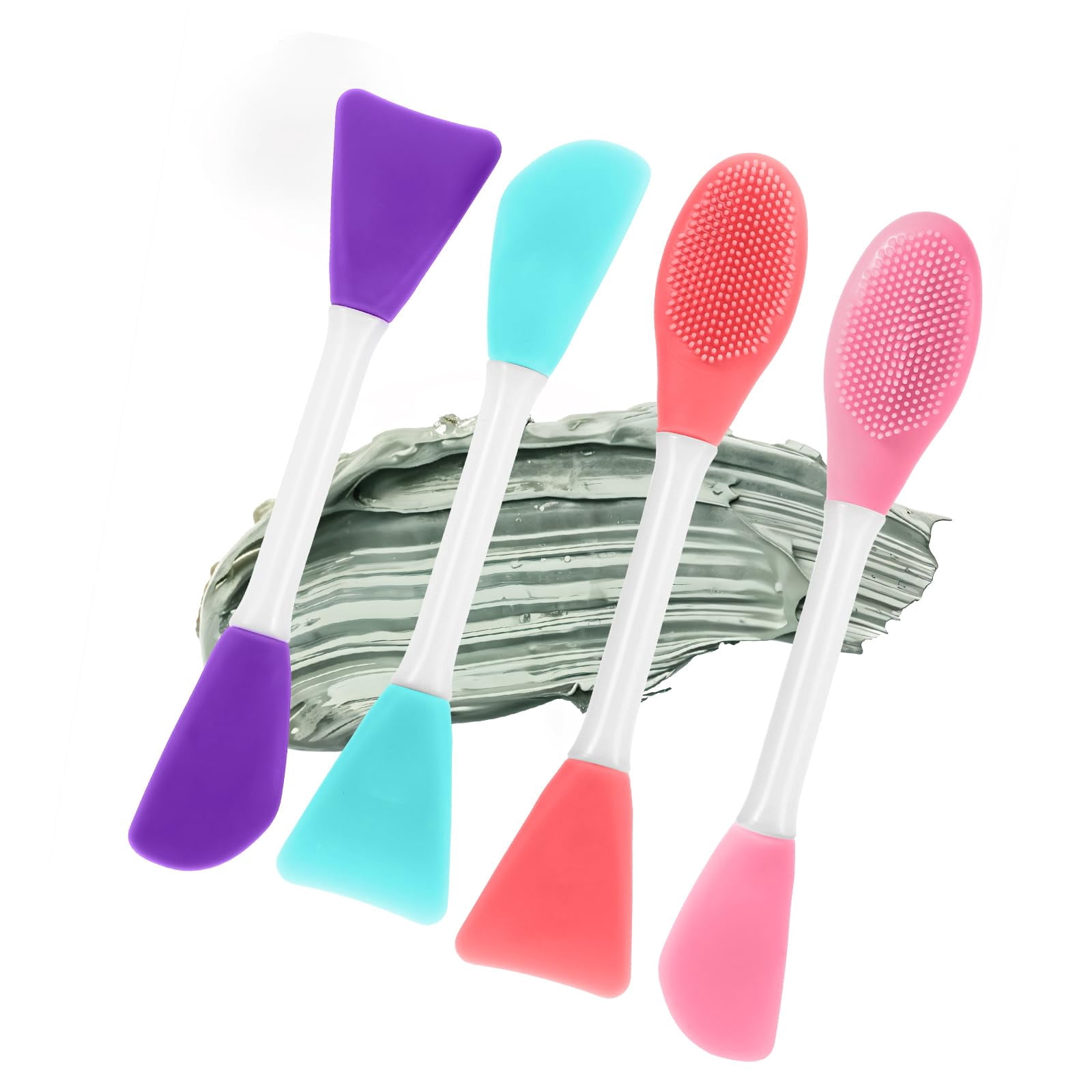4 PCS Double-End Skincare Spatula, Facial Spatula for Skincare ...