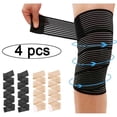 4 PCS Elastic Knee Wraps Self-Adhesive Sports Bandage High Elastic ...