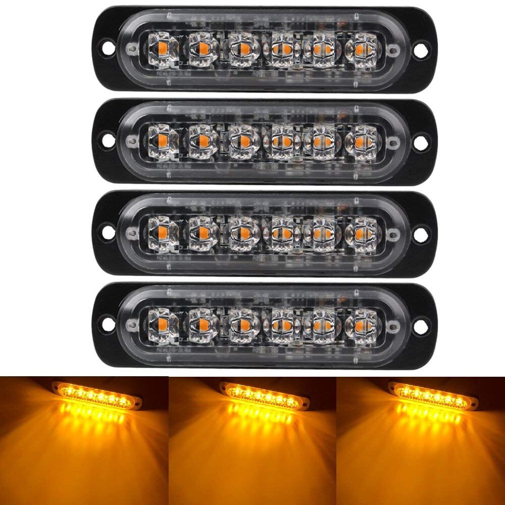 4 PCS Emergency Warning Lights for Vehicles Trucks Emergency Beacon ...