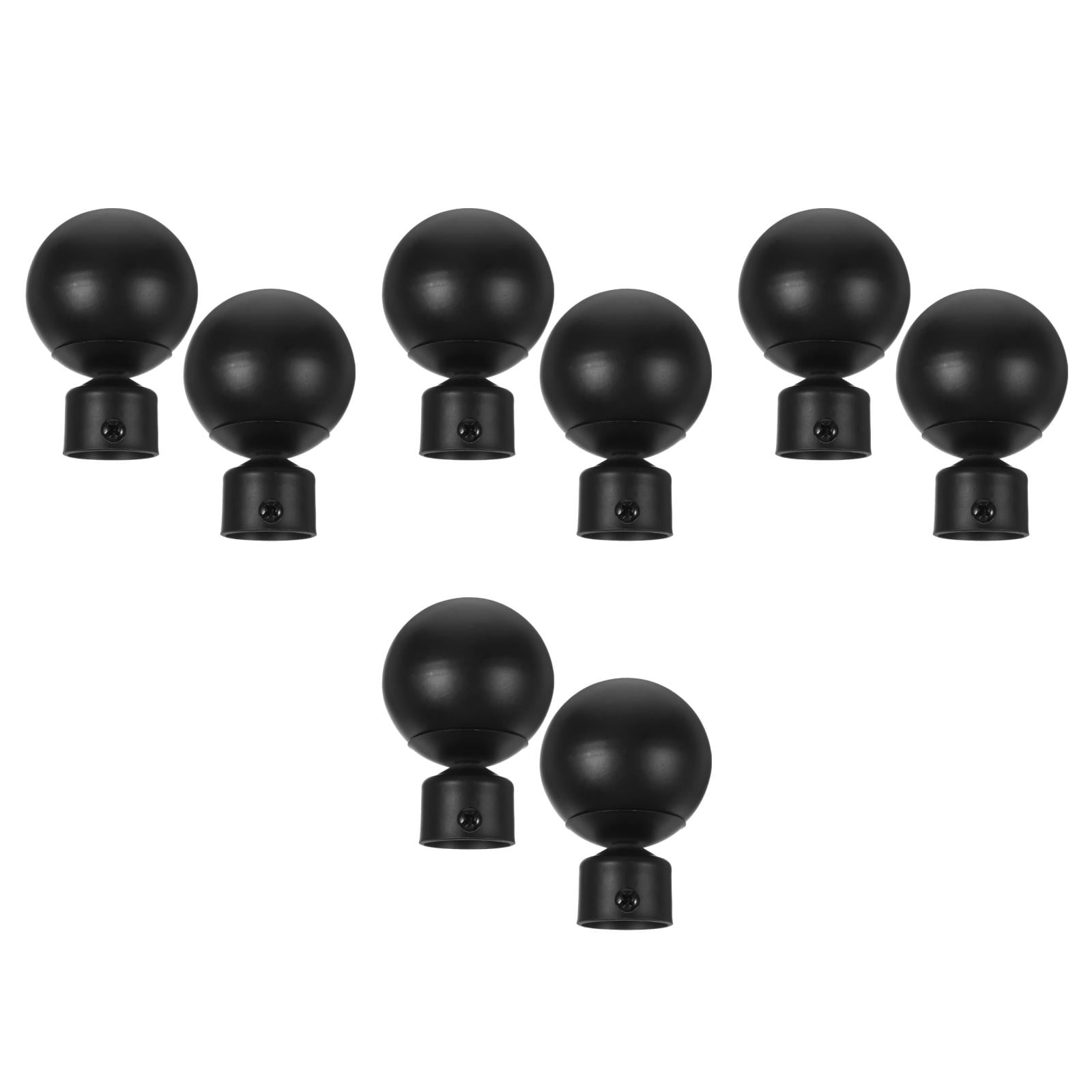 4 PCS End Curtain Rod Caps Decorative Silver Hardware Office - Walmart.com