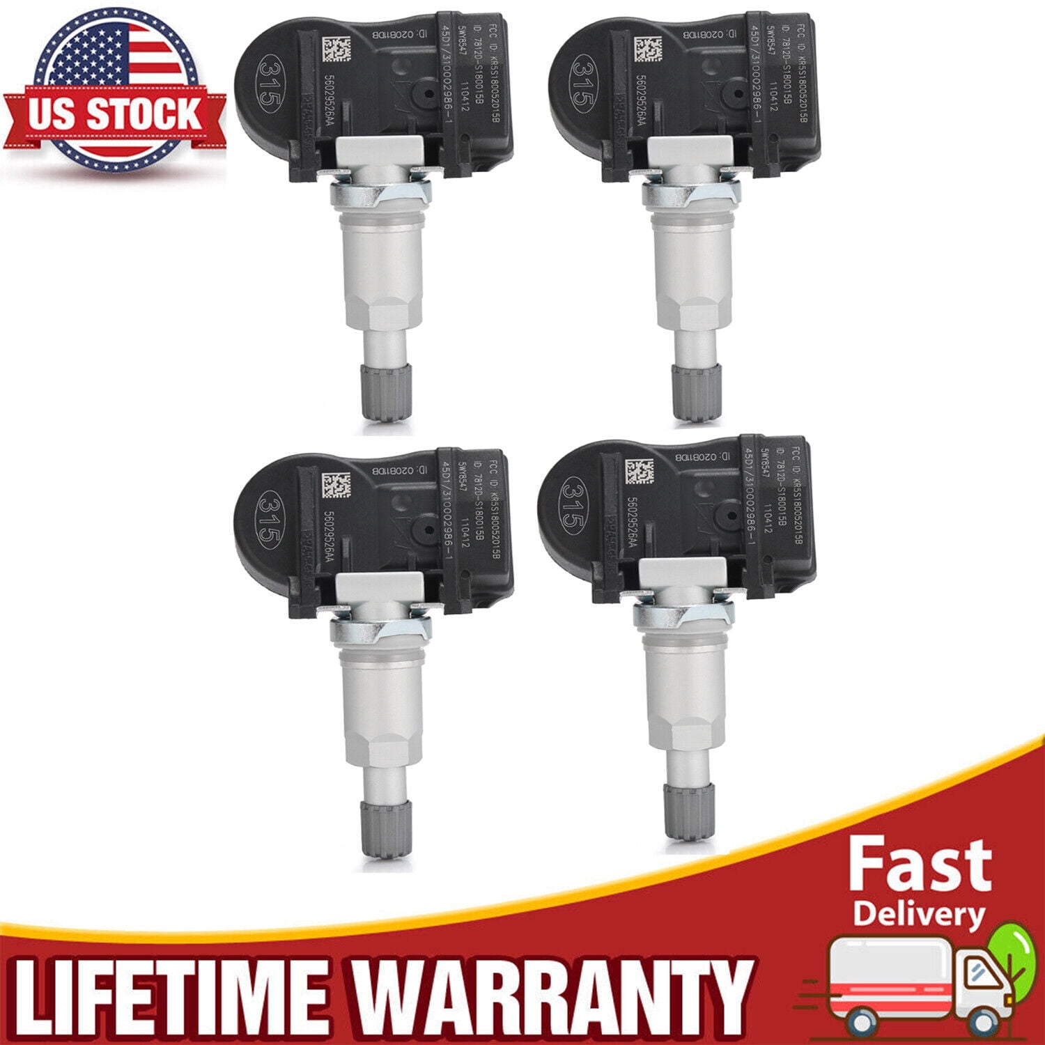 4 PCS FOR MOPAR DODGE JEEP 56029526AA 68078861AA TPMS TIRE PRESSURE ...