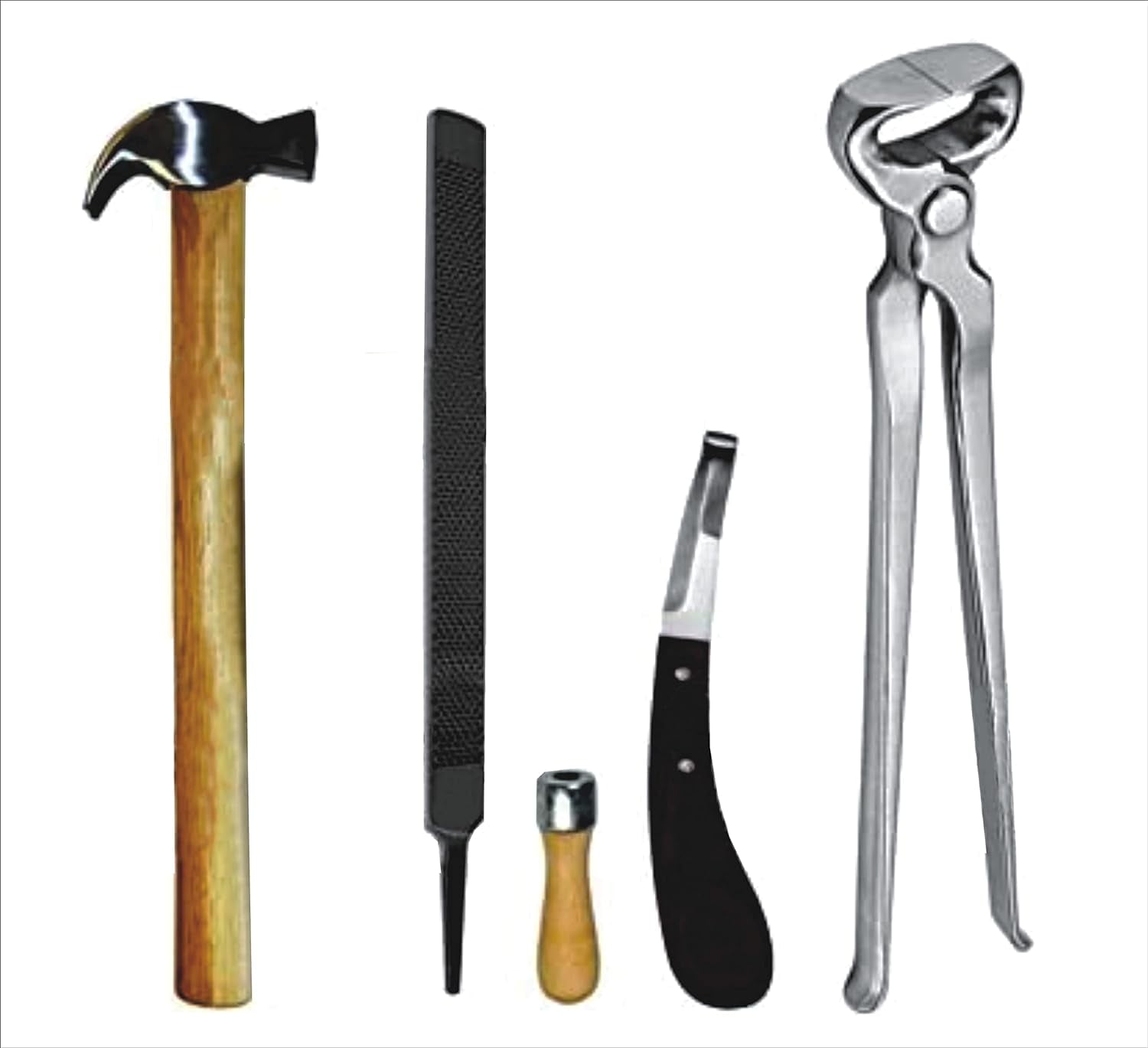 4 PCS Farrier Horse Hoof Kit with hoof nippers 12 inch and rasp & Knife ...