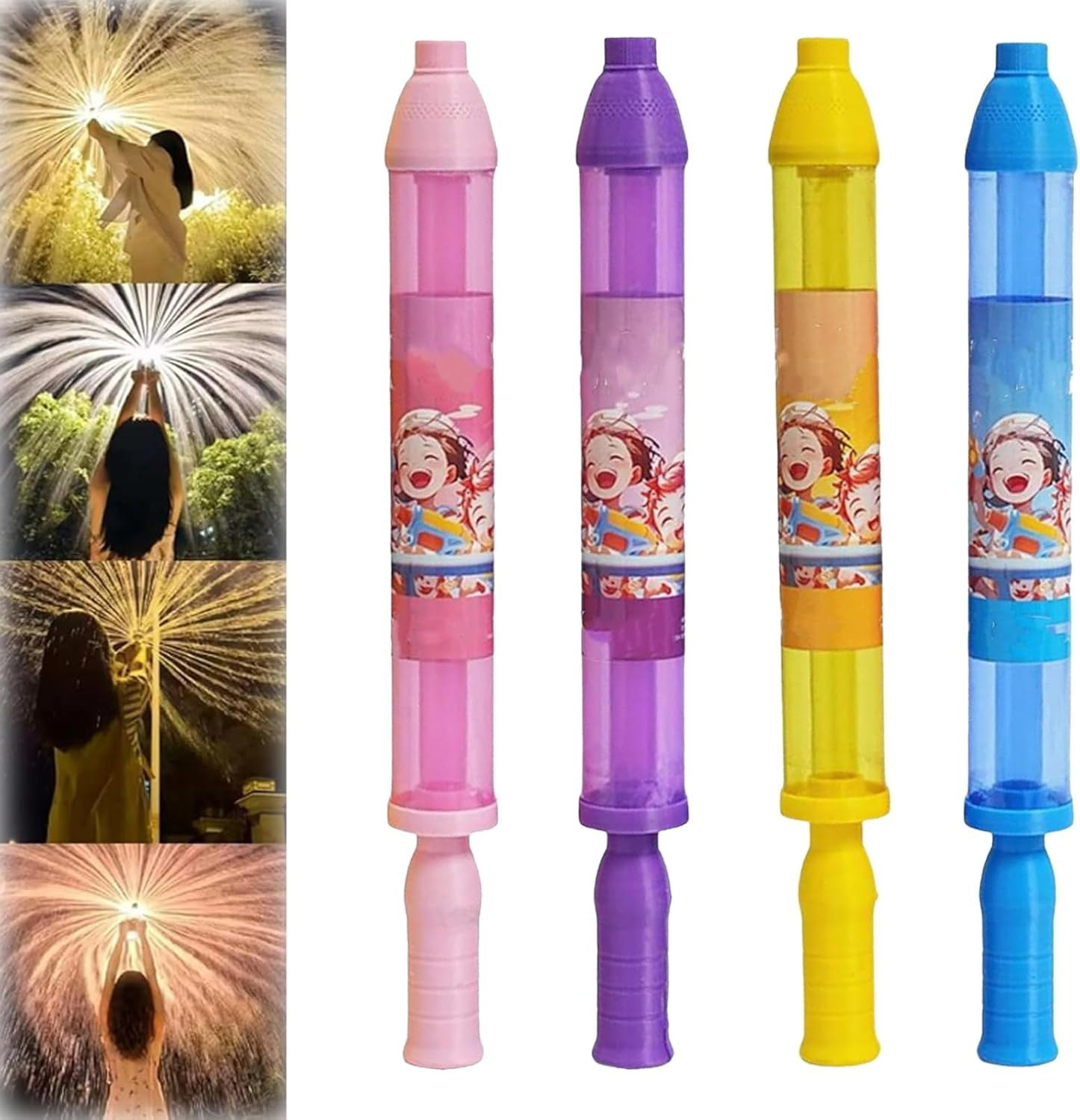 4 PCS Firework Water Gun, Fireworks Style Water Spray Toys, Romantic ...