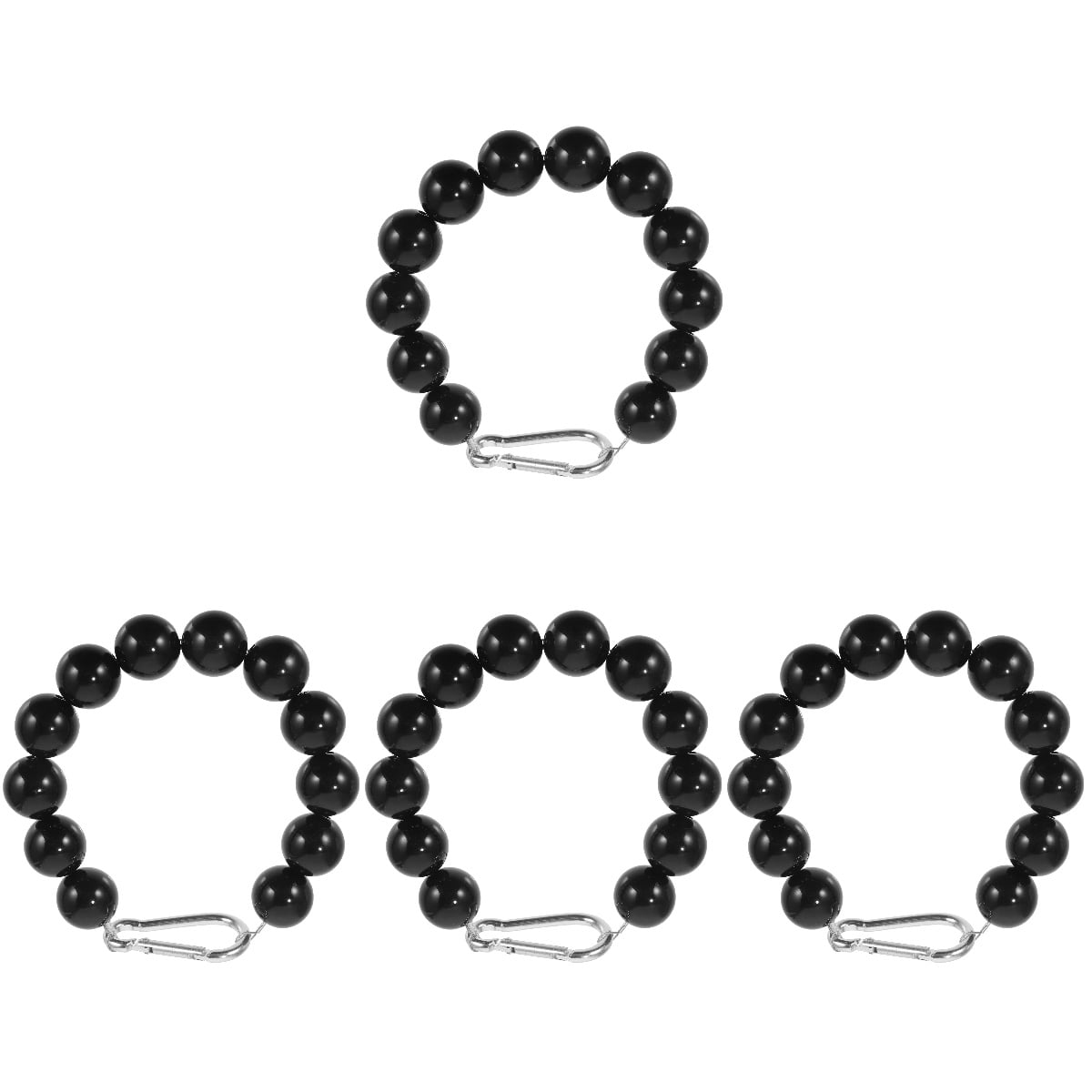 4 PCS Flag Pole Weight Beads Retainer Ring Black Flagpole Retaining ...