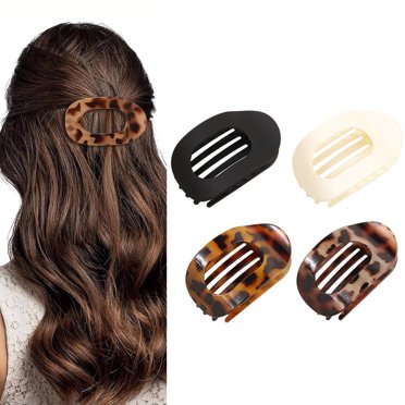 French Concord Flat Hair Clips - 6PCS Curved Hair Claw No Slip Hair ...