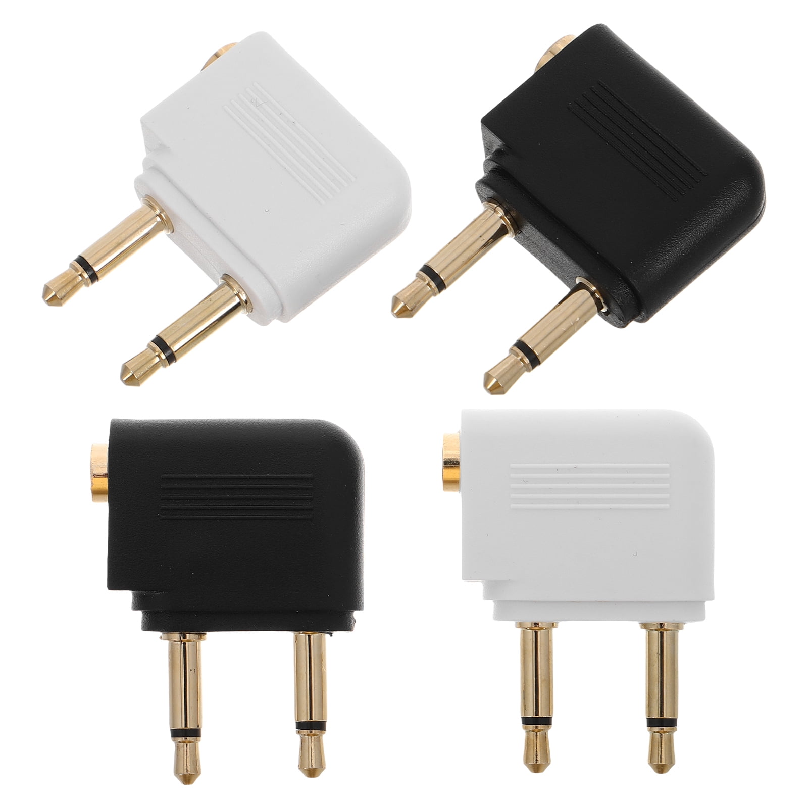 4 PCS Flight Adapter Headphone Audio Interface Aviation Plug - Walmart.com
