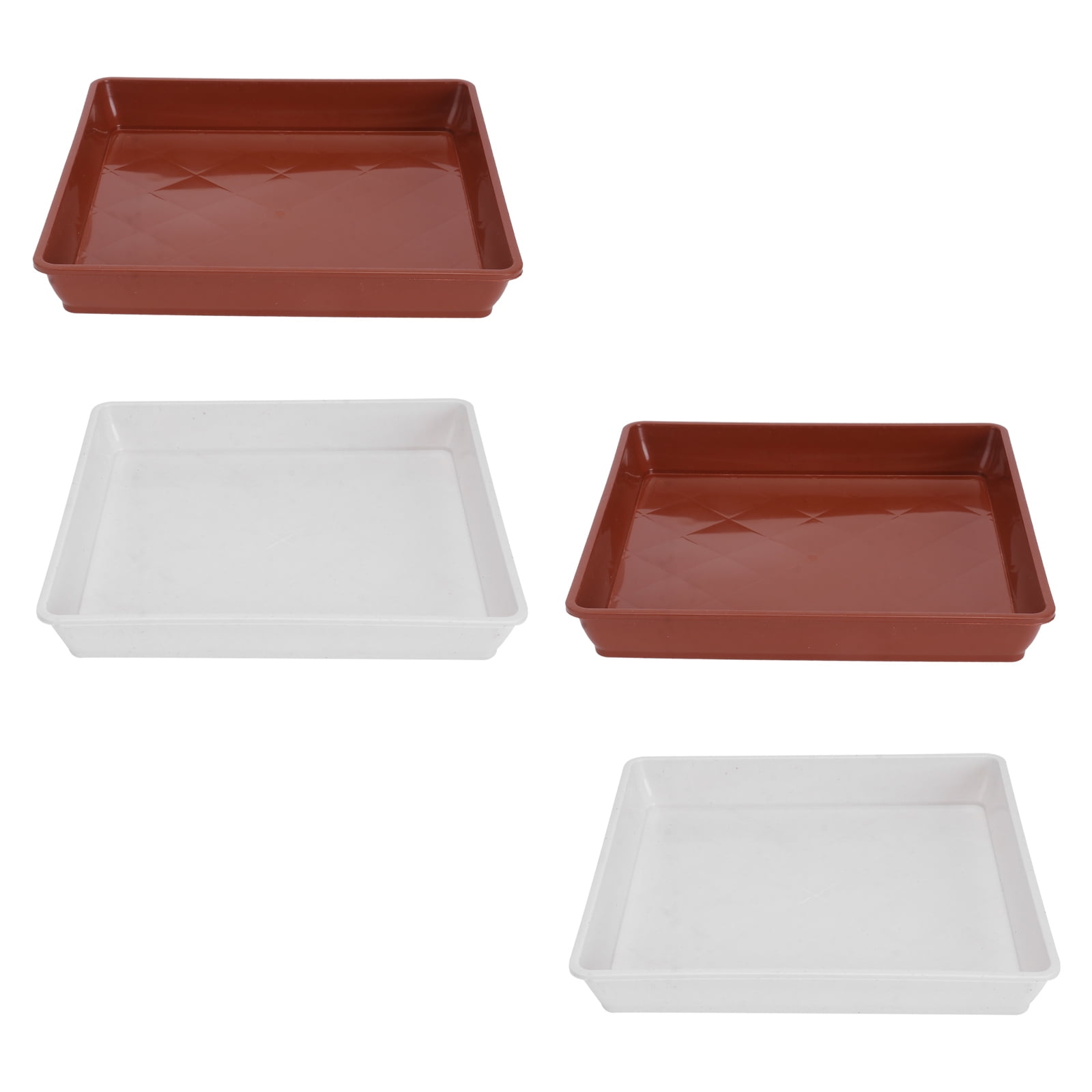 4 PCS Flower Pot Tray Floor Bonsai Trays Square Bonsai Tray Square Tray ...