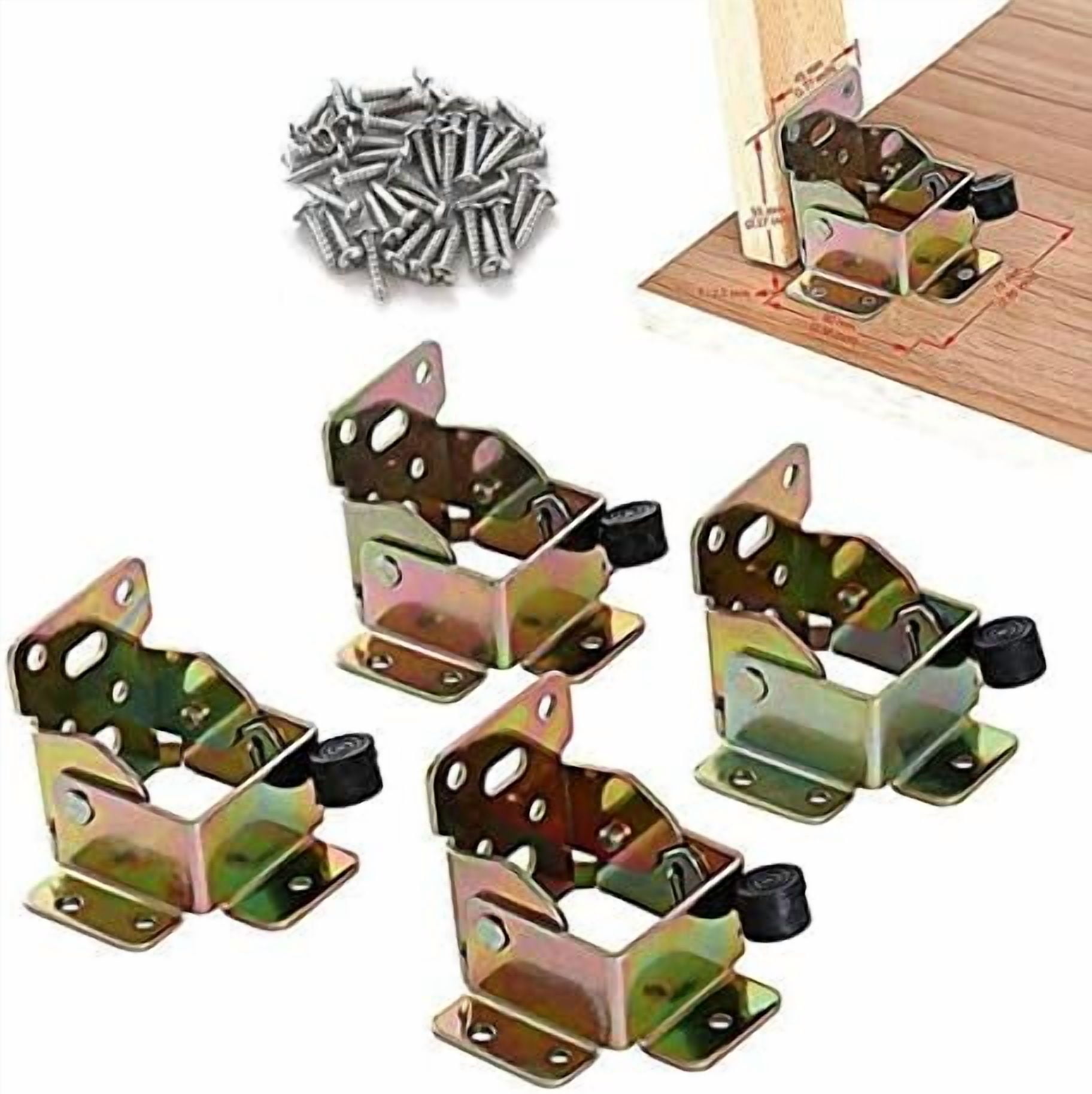4 PCS Folding Bracket, Iron Folding Lock Extension Table Chair Bed Leg ...