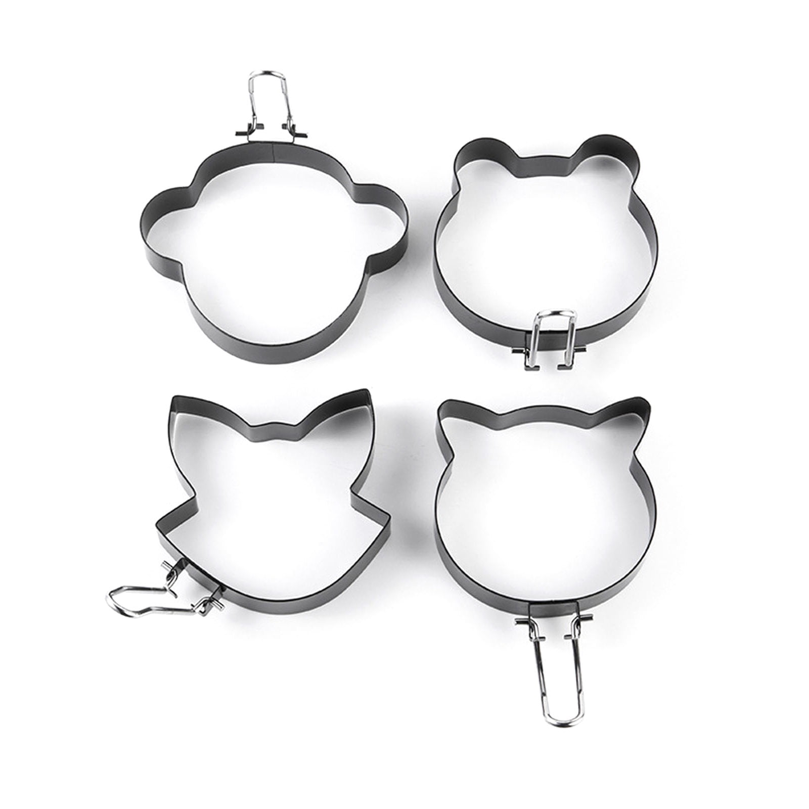 4 PCS Fried Shaper Nonstick Omelette Maker Fried Moulds Cookers Kitchen ...