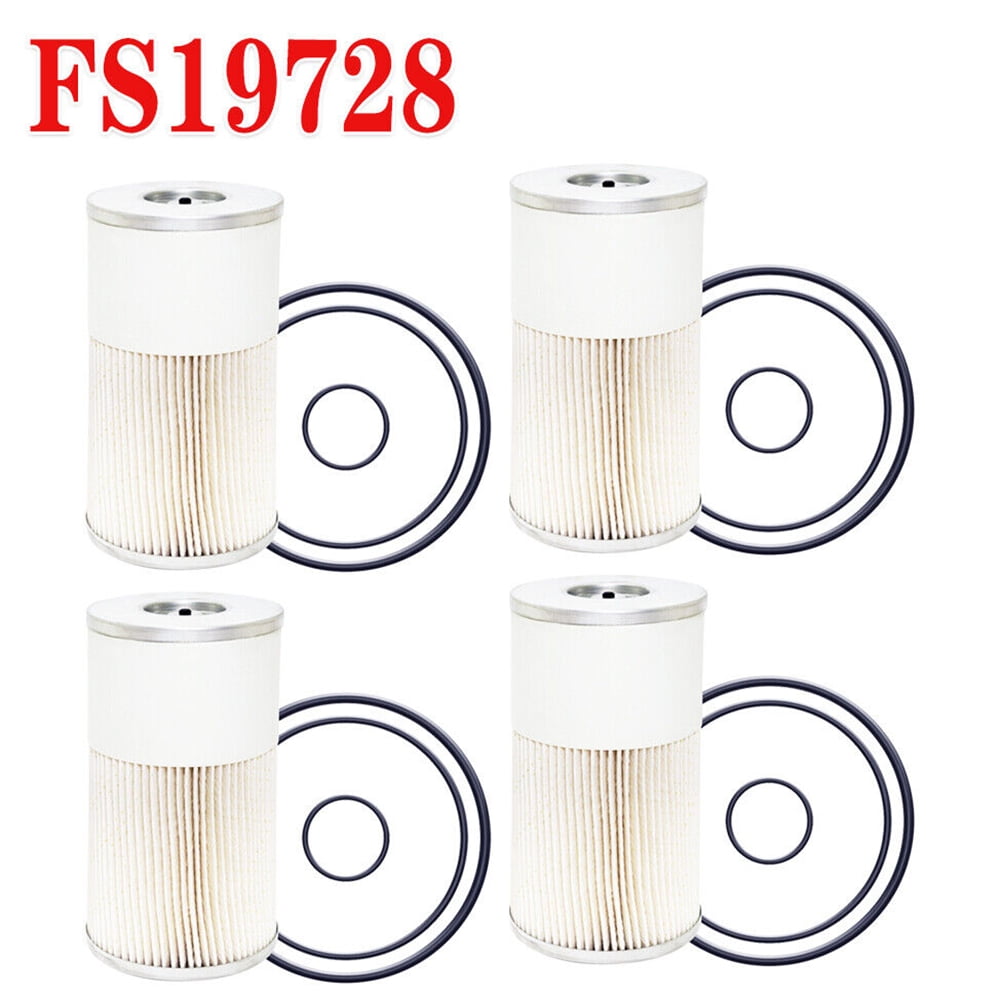 4 PCS Fuel /Water Separator Fuel Filter Kit # FS19728 Replace For ...