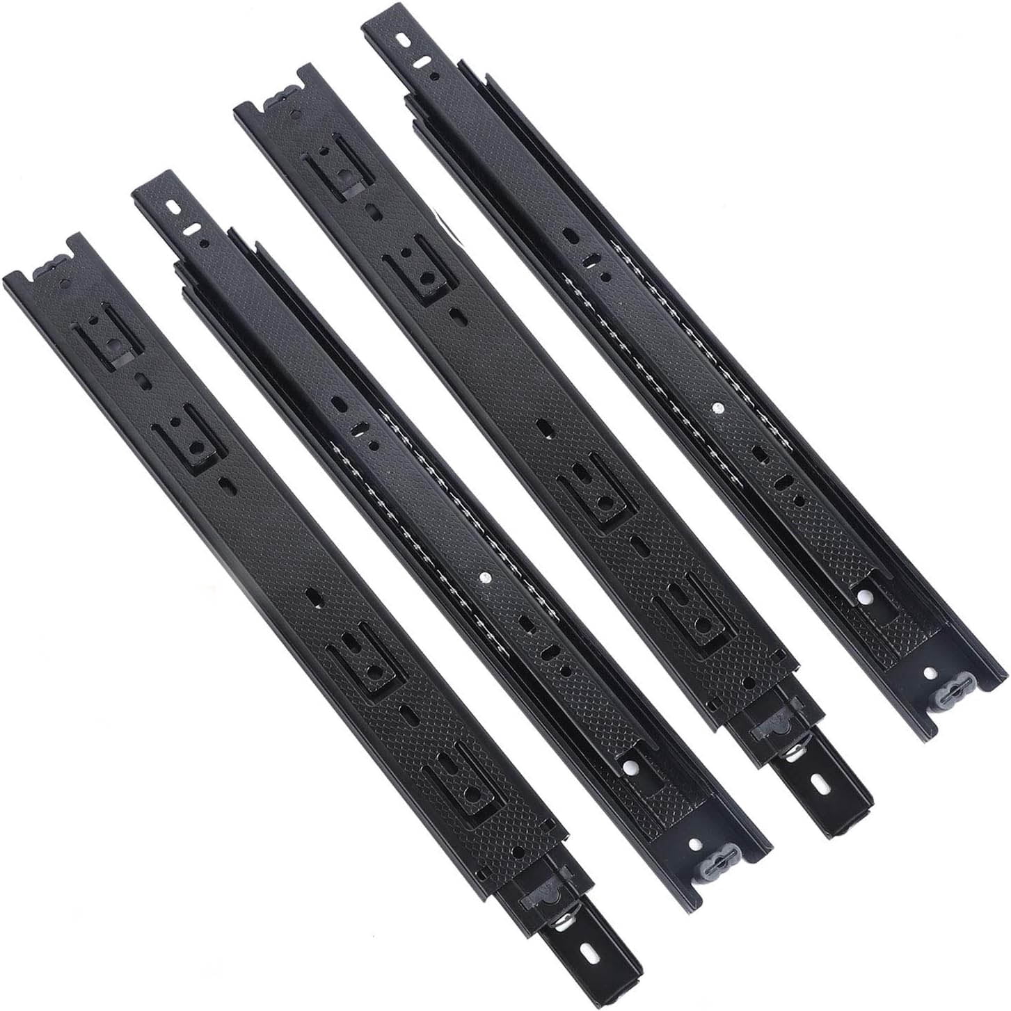 4 PCS Full Extension Ball Bearing Drawer Slides Heavy Duty Side Mount ...