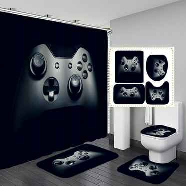 Teen Gaming Shower Curtain Gamer Gift for Boys Game Room Decor Kids ...