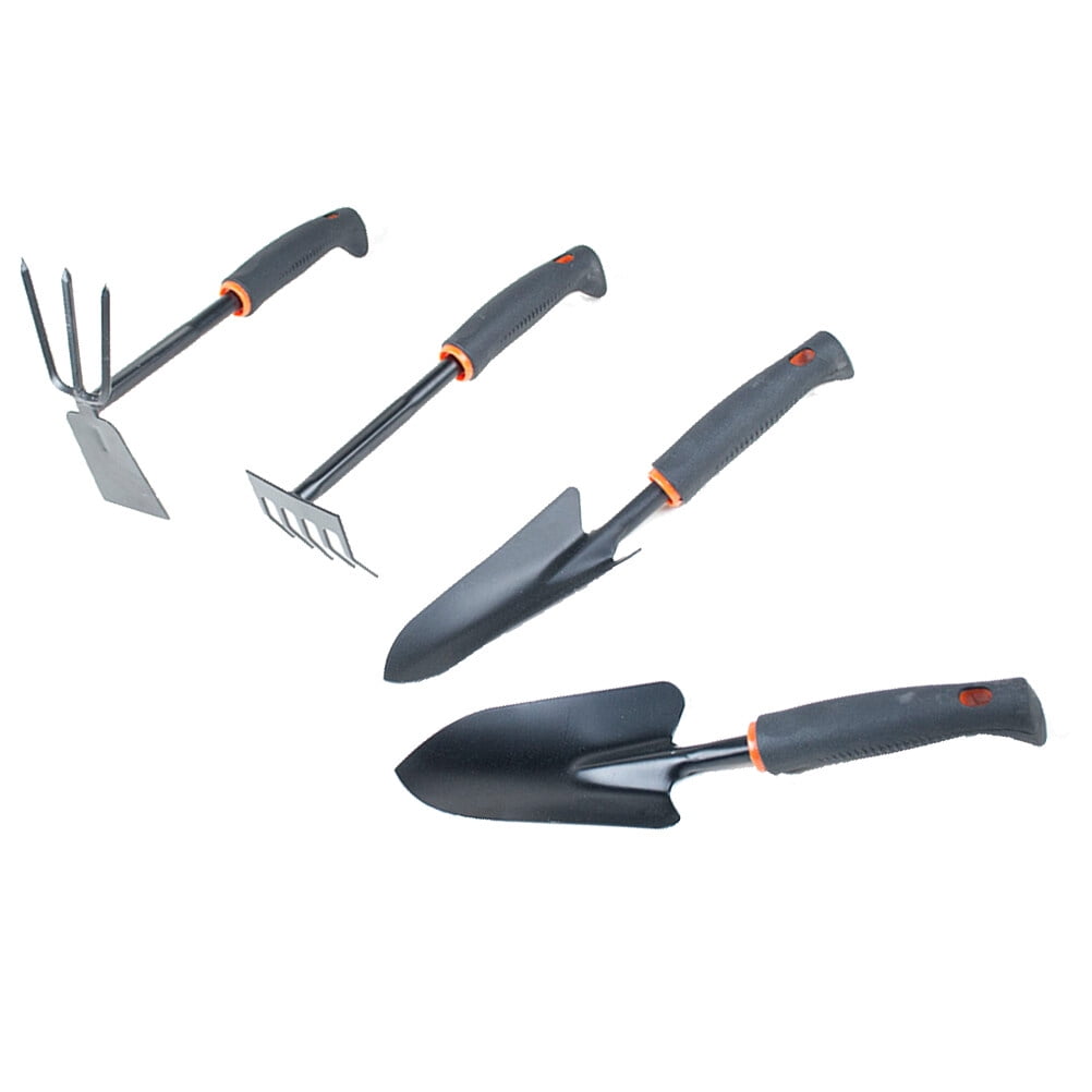 4 PCS Garden Hoe Rake Handy Shovel Stakes Plant Mister Black - Walmart.com