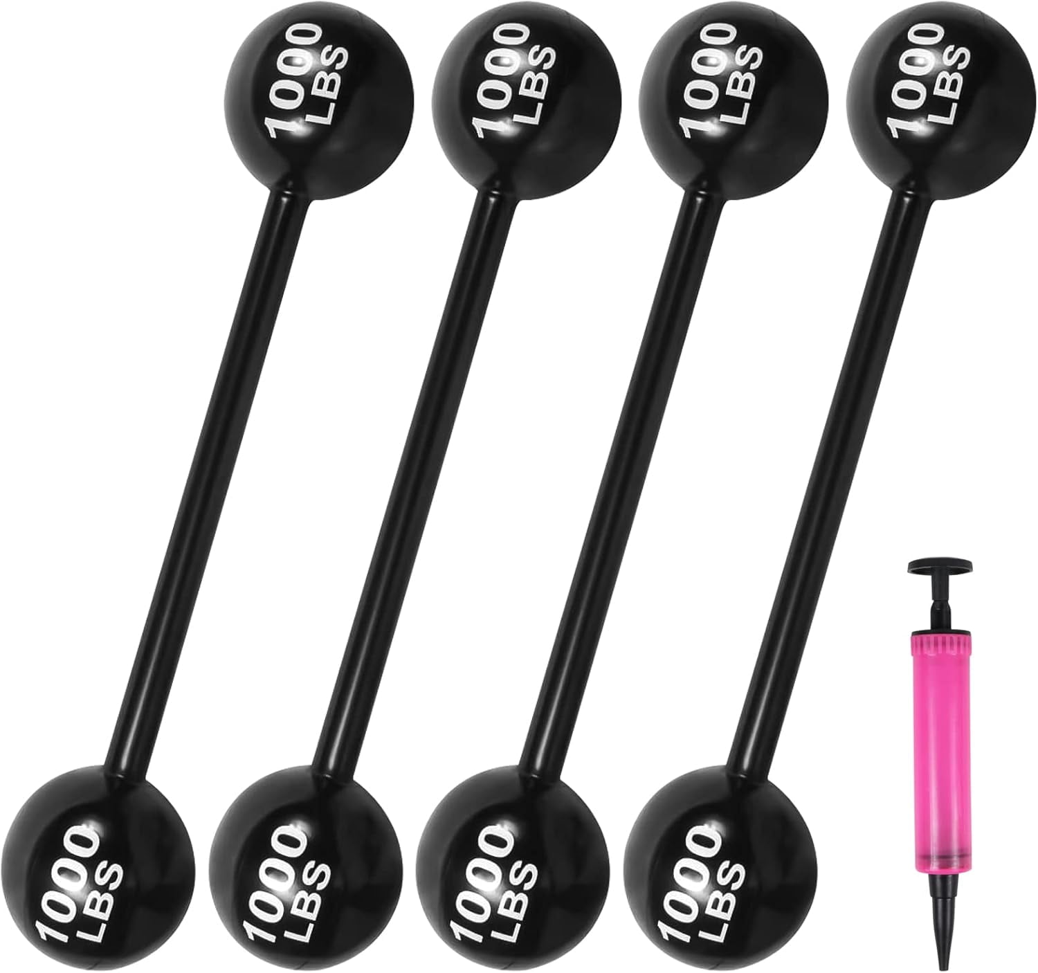 4 PCS Giant Inflatable Dumbbell Barbell, Fun Carnival Circus Birthday/Halloween Party ...