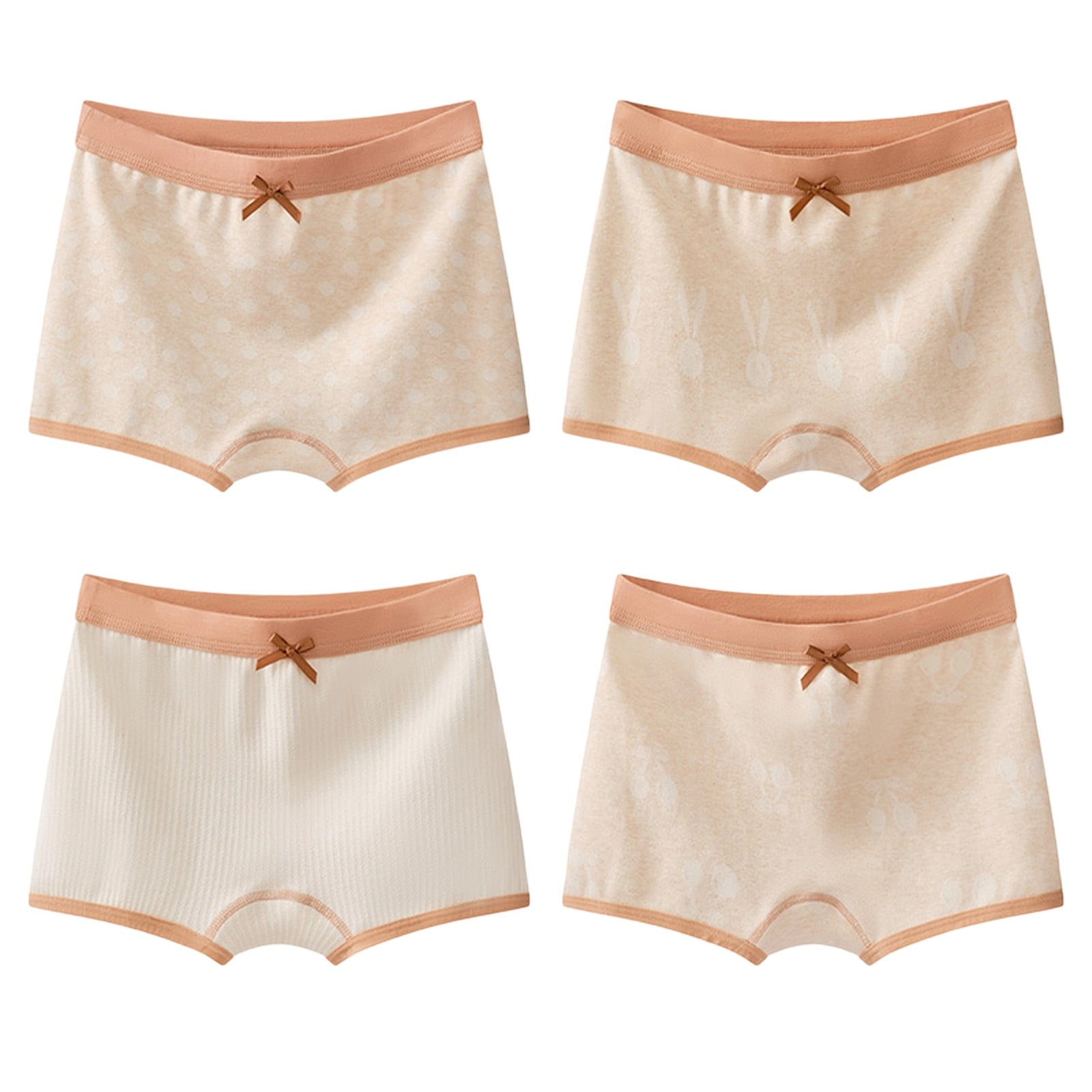 4 PCS Girls Boy Shorts Underwear Size 10-12 Cotton Soft Boyshort ...